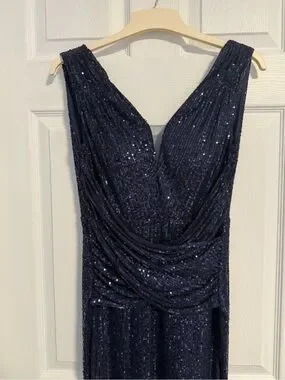 Frank Lyman Design | Dresses | Frank Lyman Design Navy Sequin Vneck ...